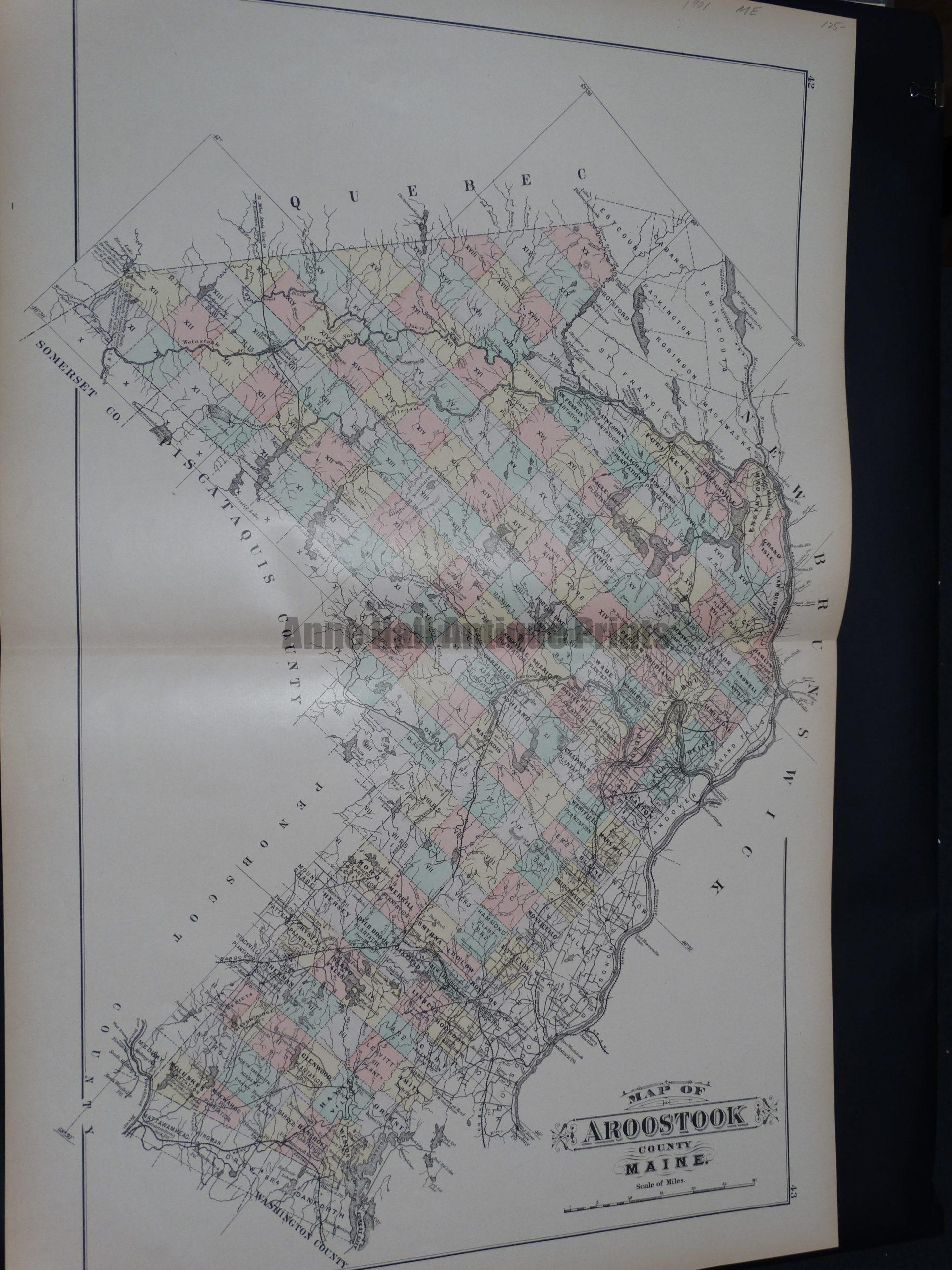 Antique Maps of Maine Maps Maine | Anne Hall Antique Prints